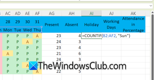 How to make an Attendance Sheet in Excel