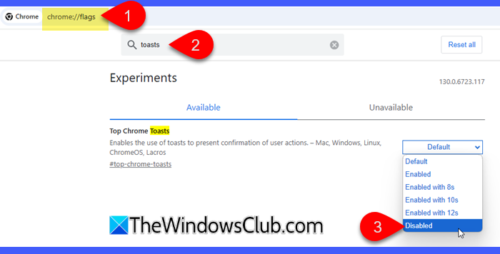 How to disable Toast notifications in Google Chrome