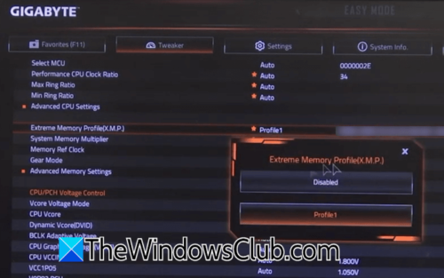 Enable, Disable XMP profile on MSI, Gigabyte, ASUS motherboards