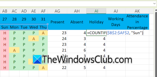 How to make an Attendance Sheet in Excel