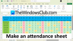 How to make an Attendance Sheet in Excel