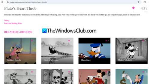 Top sites to watch Cartoon online