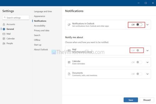 How to turn off Email deleted notifications in Outlook