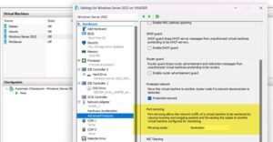 How to configure Hyper-V Port Mirroring