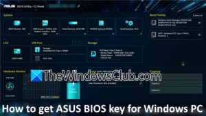 How to get ASUS BIOS key for Windows 11