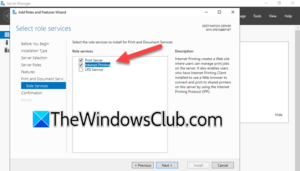 Enable and configure Internet Printing on Windows Server