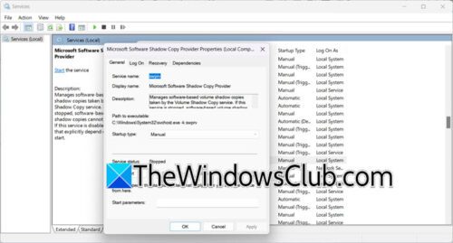The Com Server With Clsid Cannot Be Started Vss Error