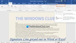 Signature Line greyed out in Word or Excel [Fix]