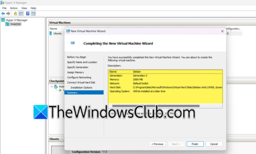 How to install Debian on Hyper-V