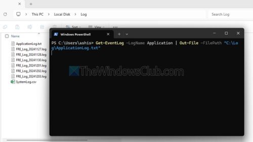 How to export Windows Event logs with PowerShell