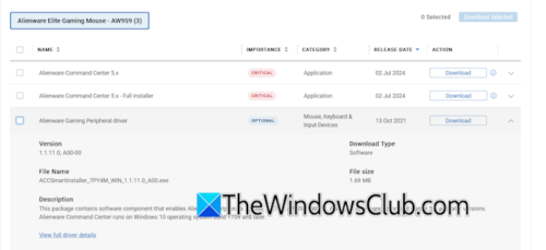 Download mouse drivers for Windows 11
