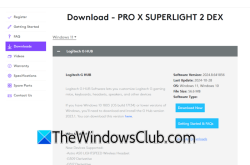 Download mouse drivers for Windows 11
