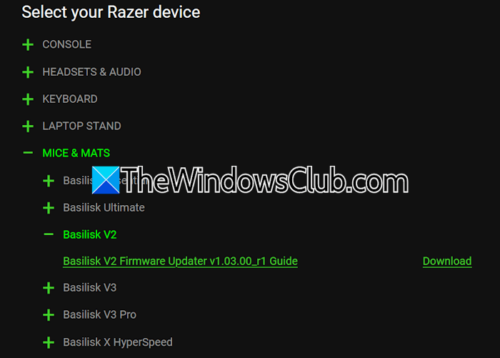 Download mouse drivers for Windows 11