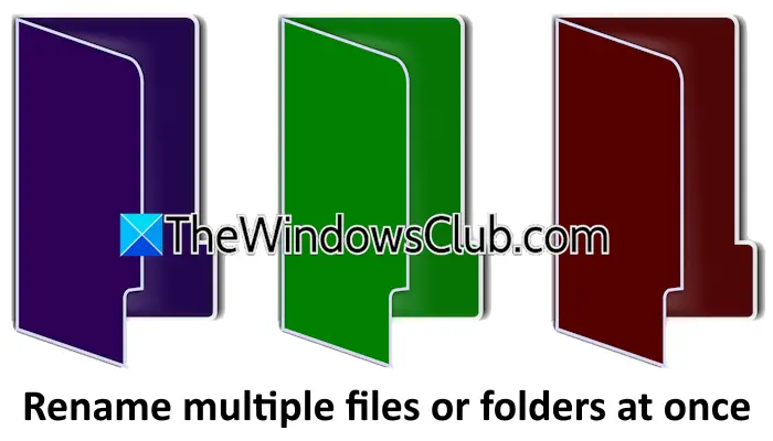 How to rename multiple Files or Folders at once in Windows 11 How to rename multiple Files or Folders at once in Windows 11