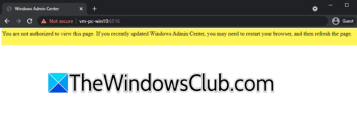 Fix Windows Admin Center connection errors