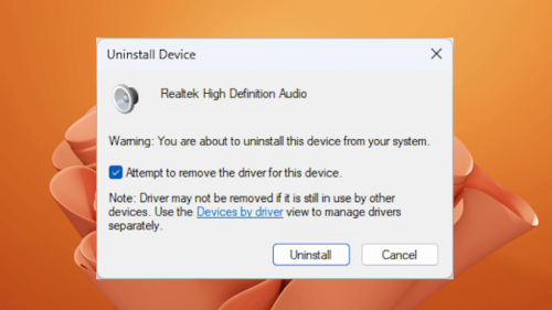 RTKVHD64.sys Realtek Audio Driver Blue Screen in Windows 11