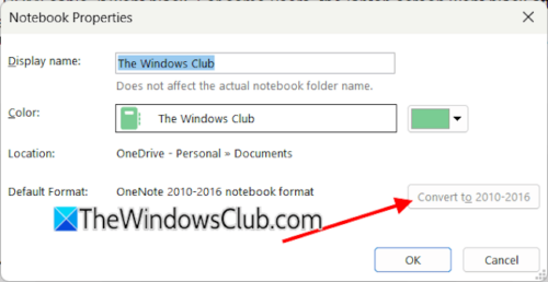 This file is from a different version of OneNote