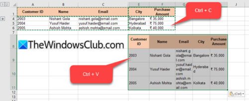 How to copy only Visible Cells in Excel and Google Sheets