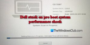 Dell stuck on pre boot system performance check [Fix]