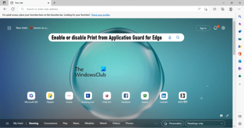 How To Enable Or Disable Print From Application Guard For Edge