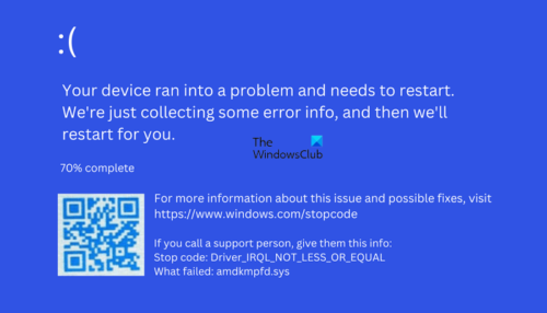Fix amdkmpfd.sys failed Blue Screen on Windows 11/10