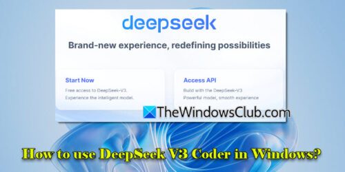 How to use DeepSeek V3 Coder in Windows 11?