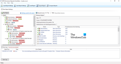 How to check NTFS Permissions using Command-line or Free tools