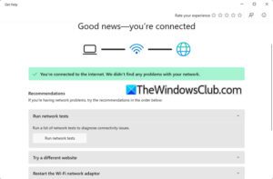 Dell SupportAssist is unable to connect to the internet