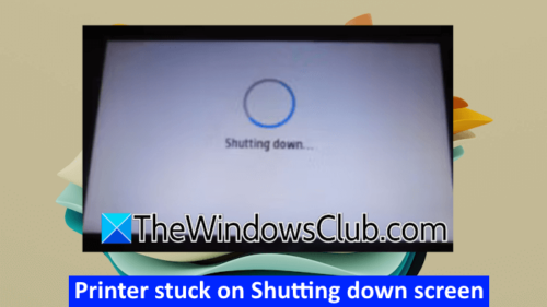 Printer stuck on Shutting down screen [Fix]
