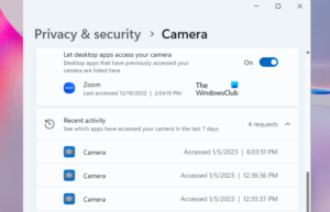 How to enable Hidden Camera Privacy Indicator in Windows 11