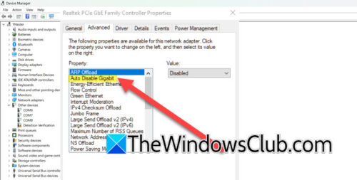 Realtek PCIe GBE Family Controller failure; not working