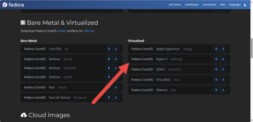 How to install Fedora CoreOS on Hyper-V