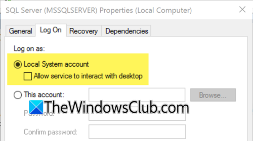 Windows could not start the SQL Server on Local Computer