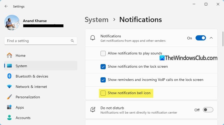 How to Enable or Disable Notification Center in Windows 11