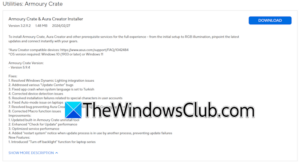 ASUS Armoury Crate not installing, opening or working on PC