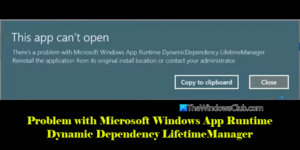 Problem with Windows App Runtime DynamicDependency LifetimeManager