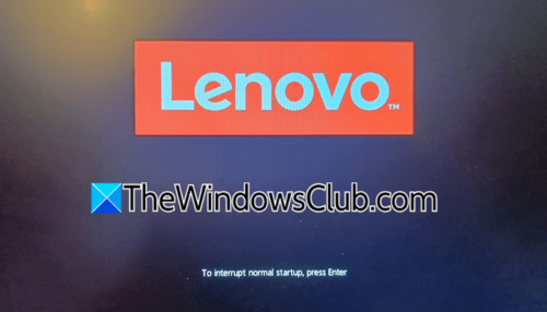 To interrupt normal startup, press Enter Lenovo laptop error [Fix]