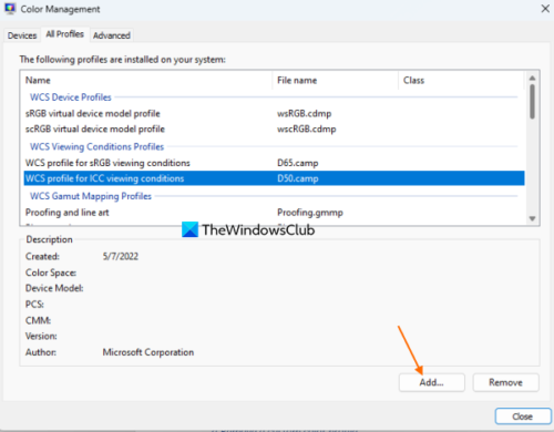 How to open and use Color Management in Windows 11