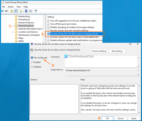 For your security, some settings are managed by system administrator