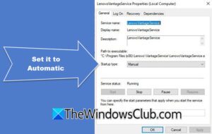 Lenovo Vantage not working or opening in Windows 11