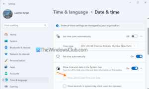Show Full or Abbreviated Date and Time in system tray of Windows 11