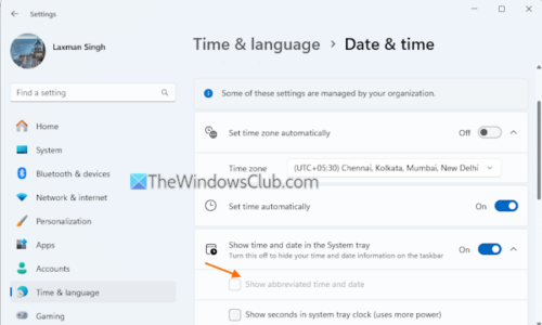 Show Full or Abbreviated Date and Time in system tray of Windows 11