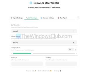How to use Browser Use WebUI on Windows 11
