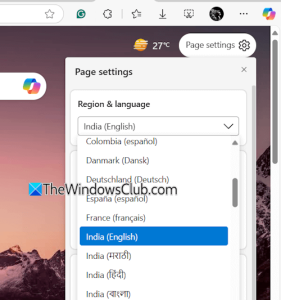 How to change Microsoft Edge Language to English