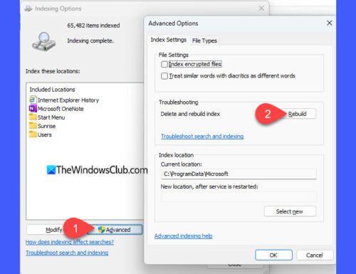 Indexing is not running in Windows 11 [Fix]