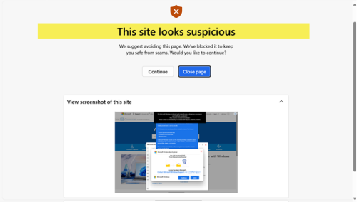 How to enable Scareware Blocker in Microsoft Edge