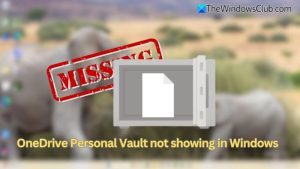 OneDrive Personal Vault not showing in Windows 11