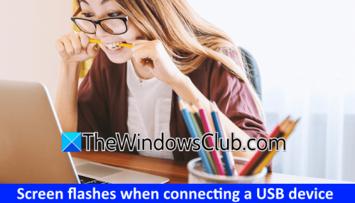 Monitor blinking when USB connected to PC