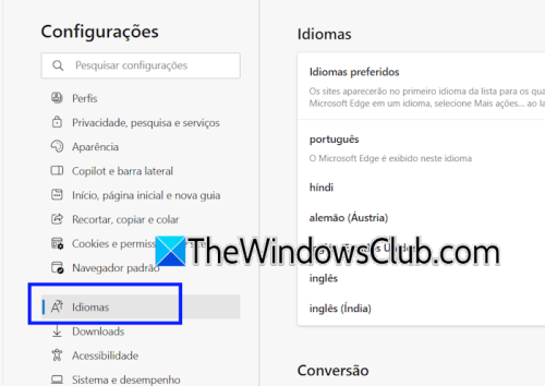 How to change Microsoft Edge Language to English