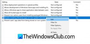 Disable installing Windows apps on non-system drives